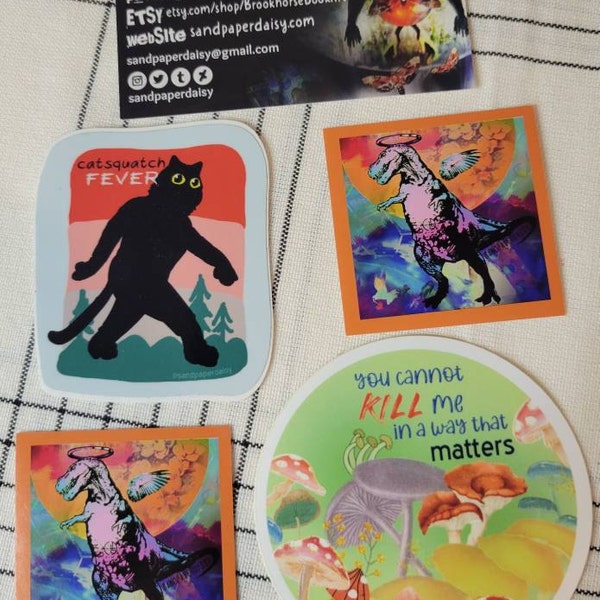 CATSQUATCH Feversticker 2.5x2in Vinyl Bigfoot Sasquatch Cat Kitty Cute ...