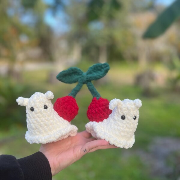 Cherry Snail Crochet Pattern, Low Sew Snail Crochet Pattern, Stuffed ...