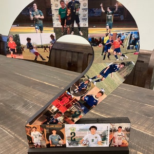 Freestanding Letter, Photo Collage Letter, Single Character, Wood 3D ...