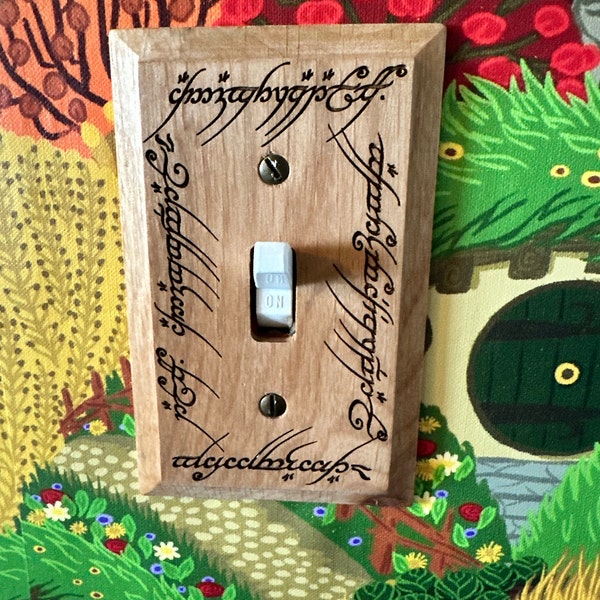 Lord of the Rings Light Switch Cover, LOTR, , One Ring Script, Hobbit ...
