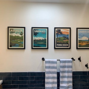 Top 100 US Golf Courses Checklist Map Poster Print Golf - Etsy