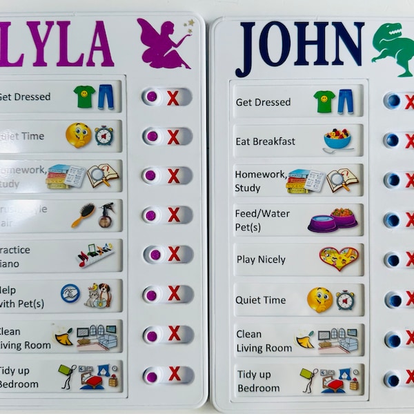 Reward Chore Chart for Kids With Pop-up Token – Customizable & Magnetic ...