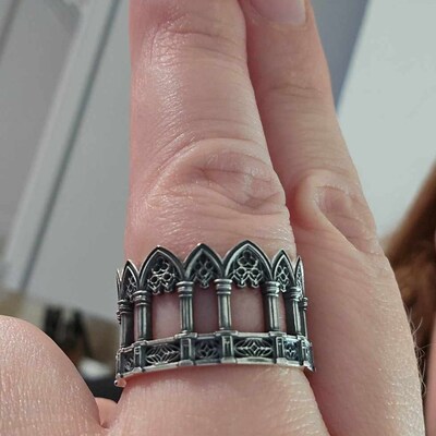 Sterling Silver Gothic Ring, Vintage Ring, Medieval Jewelry, Gift Idea ...