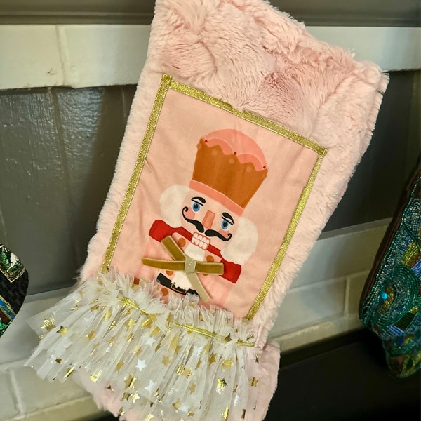 Nutcracker Stocking// Christmas Stocking//pink Christmas Stocking - Etsy
