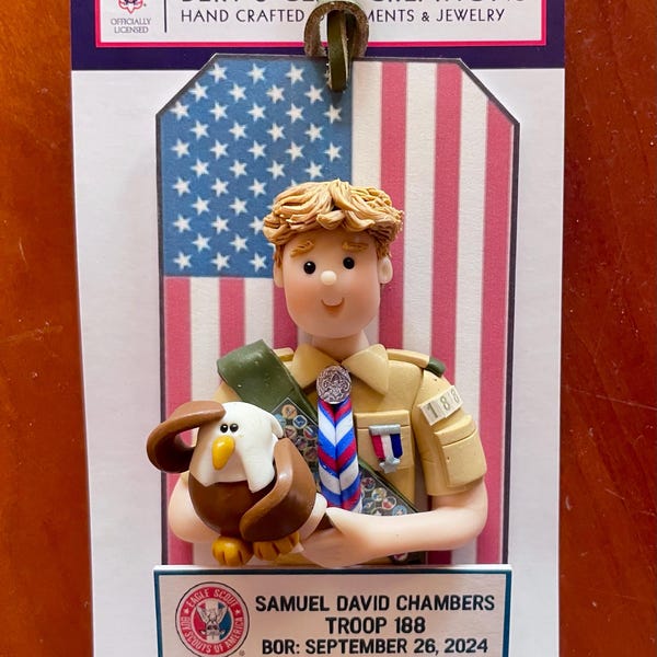 Personalized Eagle Scout Bust Ornament – Male or Female – Eagle Scout ...