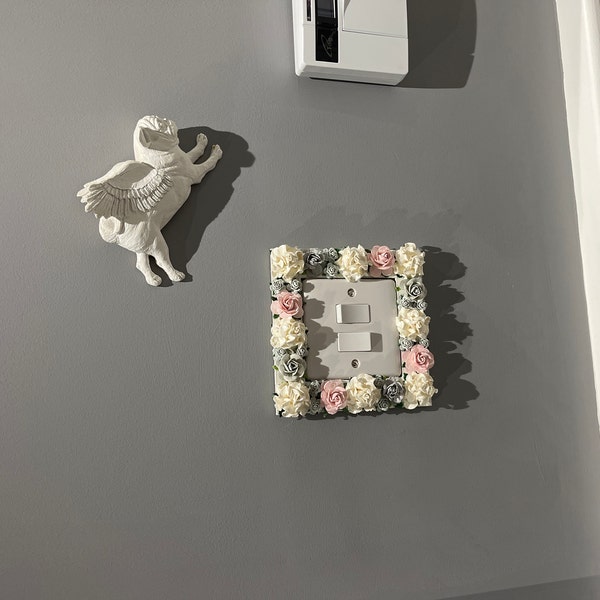 Floral Light Switch Surround • Light Switch Cover • Home Decor ...