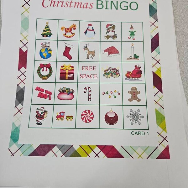 100 Christmas Bingo Cards Pdf Download, 1 and 2 per Page, Printable ...