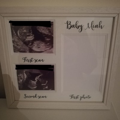 Baby Scan Frame, Multi Scan, Personalised Baby Gift, Baby Shower Gift ...