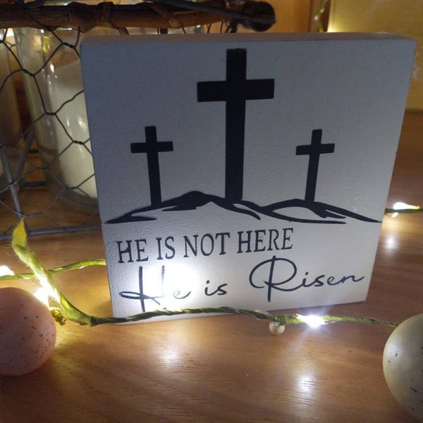Christian Easter Tier Tray Decor, Silly Bunny Easter is for Jesus, He ...