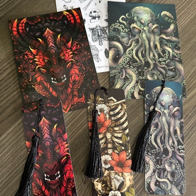 Bleeding Roses Postcard Dark Romance Rose Illustration Gothic Mini ...