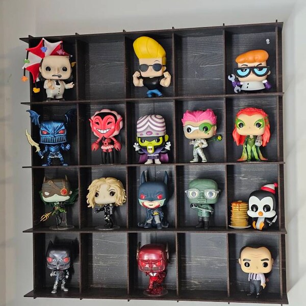 Old Black Pop Display Case ,vinyl Figure Shelf , Display Shelves for 20 ...