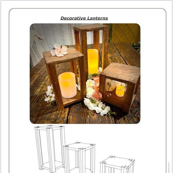 One Picket - Three Lanterns Build Plans, Decorative Lantern Plans ...