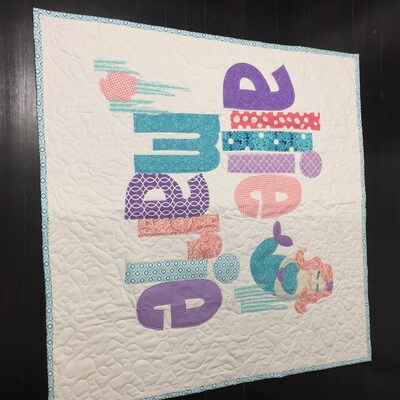 The Original Personalized Quilt 40 X 40, Baby Quilt, Raw Edge Applique ...