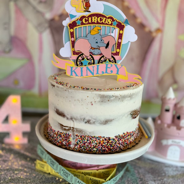Dumbo Cake Topper/dumbo Theme/dumbo Birthday/cake Topper/ Dumbo Party ...