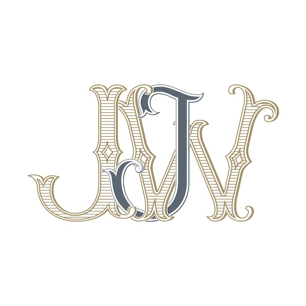 Made-to-order Wedding Monogram | 3-letters - Choose Your Style ...