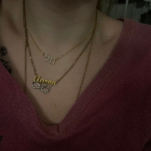 THICK CURB CHAIN Name Necklace Gold Curb Silver Curbchain - Etsy