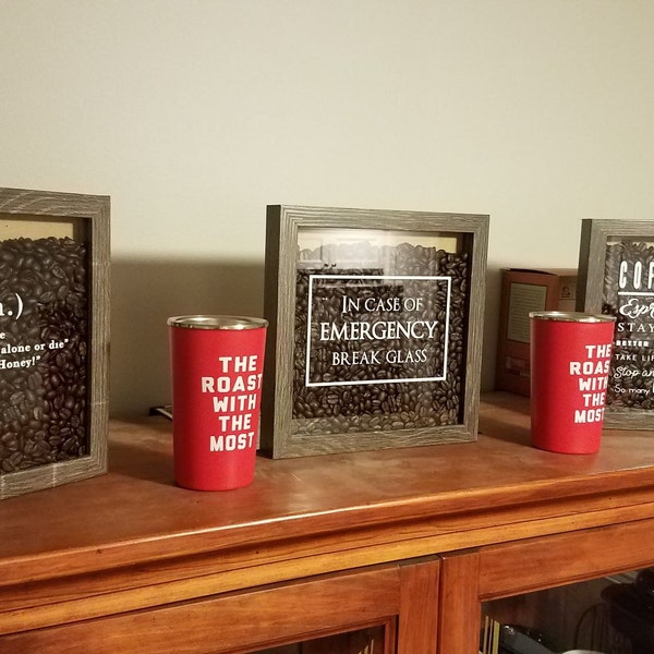 In Case of Emergency Break Glass Coffee Lover Vinyl Sticker Decal | for ...