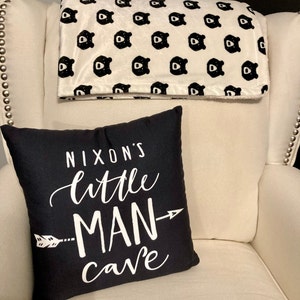 Personalized Pillow Case Little Man Cave Nursery Decor Boy - Etsy