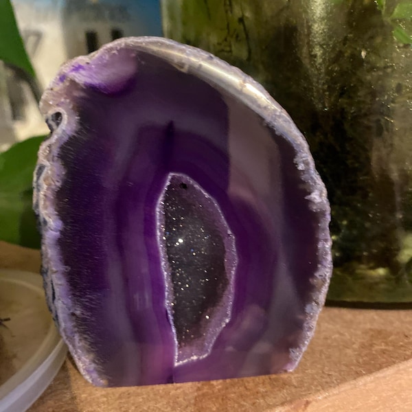 Purple Agate Geode, Brazilian Agate Geode, Purple, Agate, Gift, Crystal ...