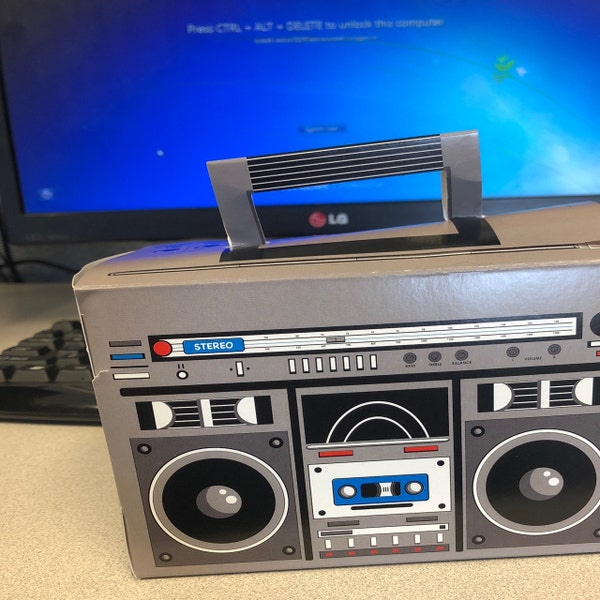 80's Flashback Boom Box Party Favors / Retro 80's Party Favor Boxes/ 80 ...