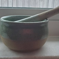 Mortar and Pestle, Wheel Thrown Pottery, Pottery Mortar and Pestle, Ceramic Mortar and Pestle ...