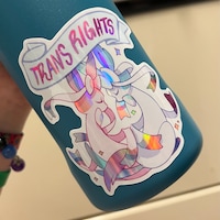 Trans Rights Pokemon Sylveon Eevee Evolution Holographic 3 Inch Vinyl ...