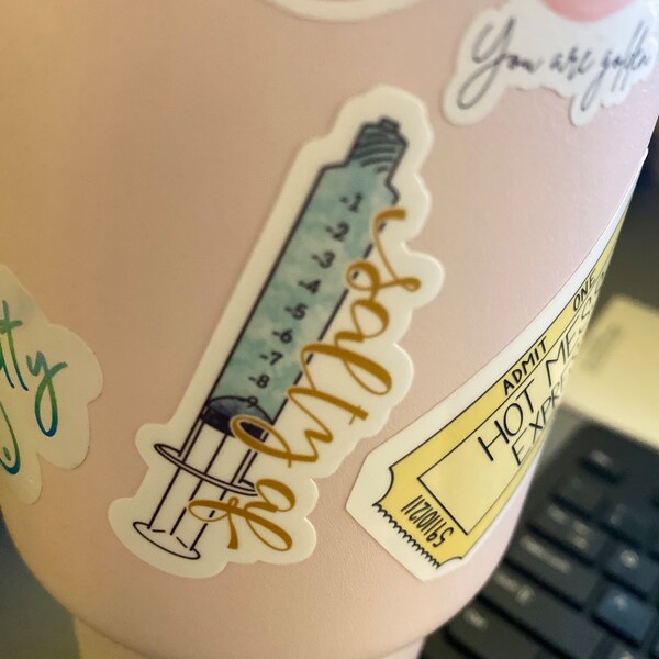 Funny Saline Flush Vinyl Sticker. Stocking Stuffer. Gift for Nurse ...