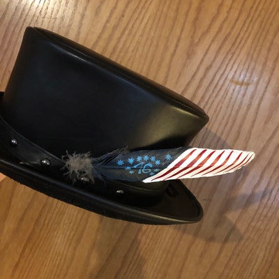 Western Hat Feather With 76 Bennington American Flag - Etsy