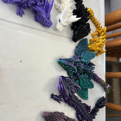 Punk Dragon Fidget Toy 3D Printed Articulated Dragon - Etsy