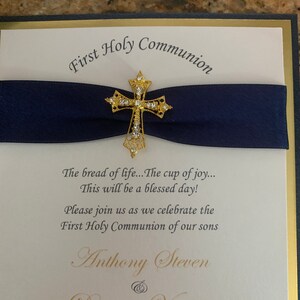 First Holy Communion Remembrance Cards | Etsy