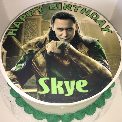 Personalised Loki Party Set Real Decor Icing Cake Toppers With Any Name ...
