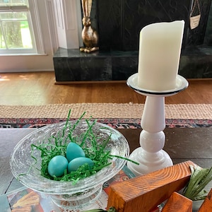 PRIMITIVE WOODEN EGGS Rustic Wood Crate Farmhouse Kitchen Decor Folk ...