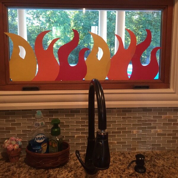 Fire Birthday Party PRINTABLE Flame TEMPLATES, Diy Cutouts for ...