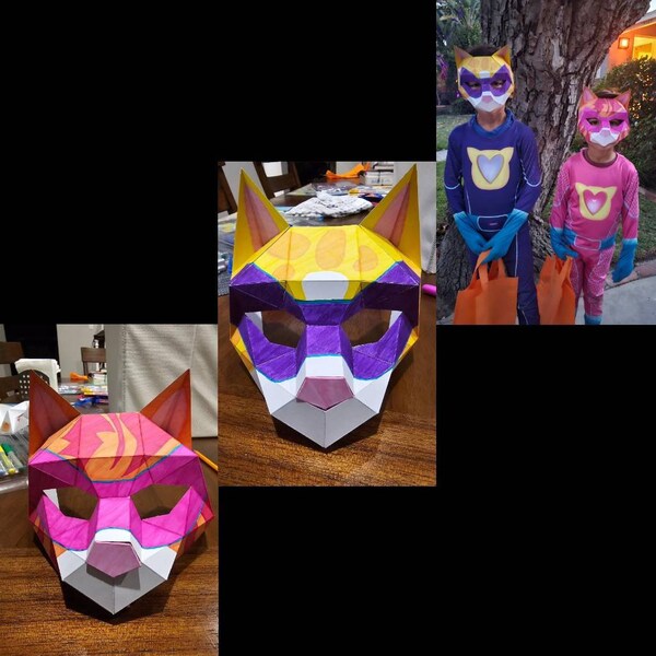 Kids Mask, Cat Mask, Animal Mask, Halloween Costume Kid, Printable Half ...