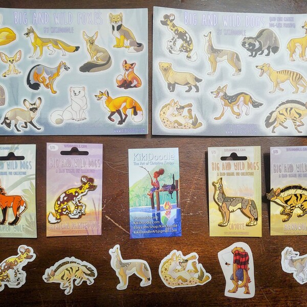 Big and Wild Dogs: Foxes Vinyl Sticker Sheet 5x7 - Etsy