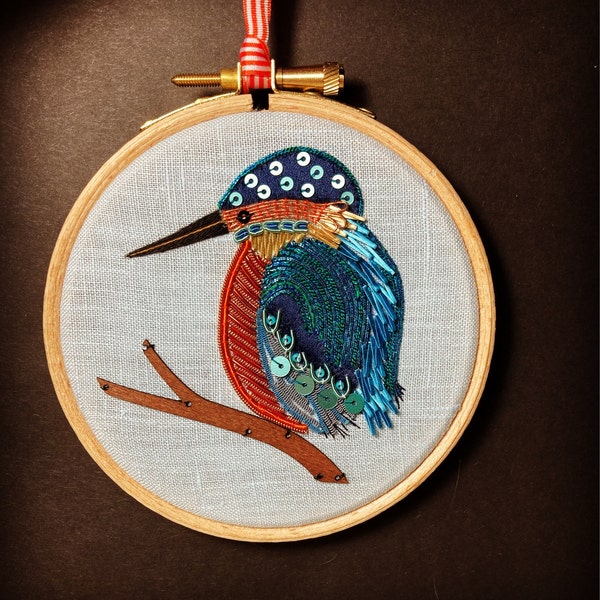 Metalwork Embroidery Heron Kit - Etsy