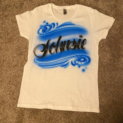 Airbrush T Shirt Script Name - Etsy