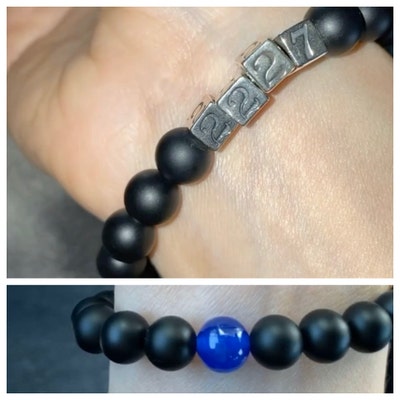 Thin Blue Line-police Family Bracelet-law Enforcement Support Bracelet ...