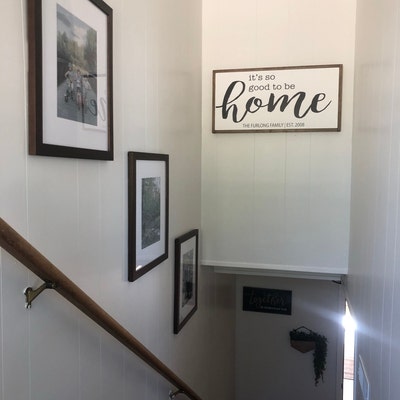 It's so Good to Be Home Sign Housewarming Gift Custom Name Sign Wood ...