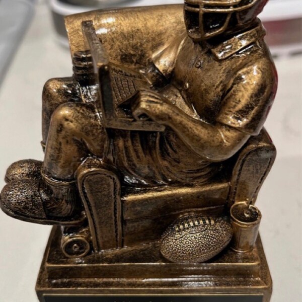 Fantasy Football Armchair Quarterback Trophy/award Free Engraving - Etsy