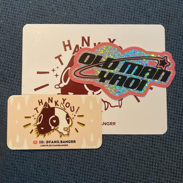 Old Man Yaoi Vinyl Stickers - Etsy