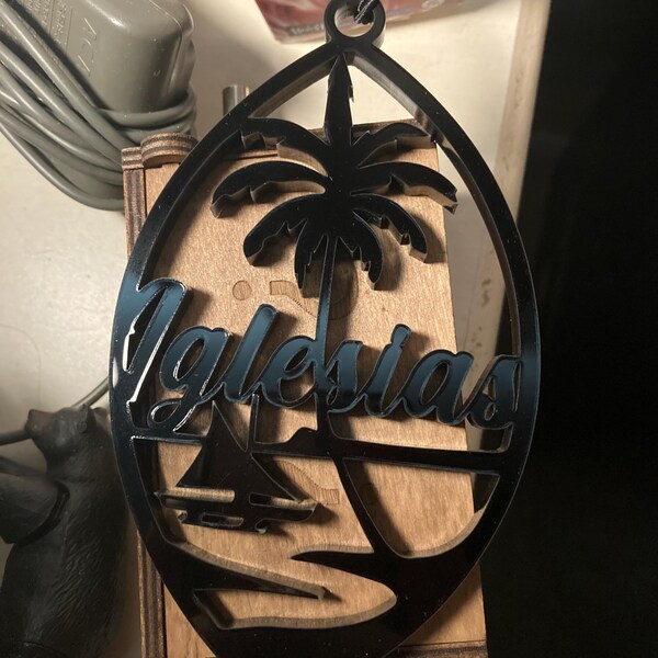 Guam Ornament | Custom Name Guam Seal Acrylic Car Charms | Personalized ...