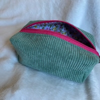 Mini Two tone snap purse card wallet pouch Cotton Corduroy cute gift ...