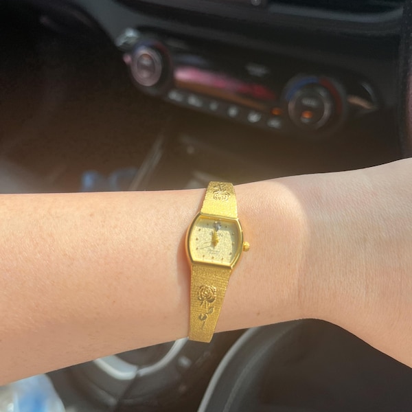 Vintage PULSAR Two Tone Tank Quartz Watch With New Battery. Best Fits 6 ...