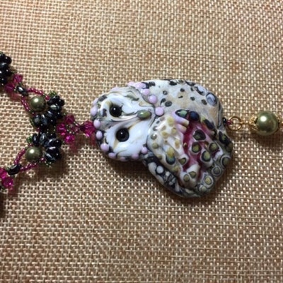 Glass Raspberry Bead 1p, Light Periwinkle, Raspberry Beads, Lampwork ...