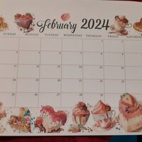 EDITABLE November 2024 Calendar, Watercolor Thanksgiving Day, Cute ...