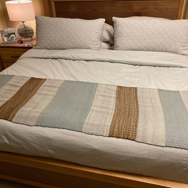 Custom Bed Scarf - Bed Runner - King Size - "burlap". - Etsy