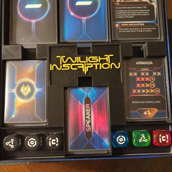 Twilight Inscription Insert / Box Organizer (supports Sleeved Cards ...