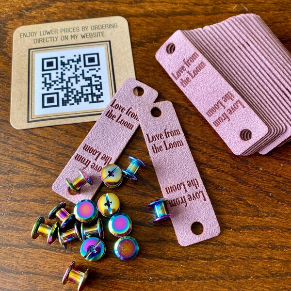 Custom Ultrasuede Labels and Tags for Knitting and Crochet Projects ...