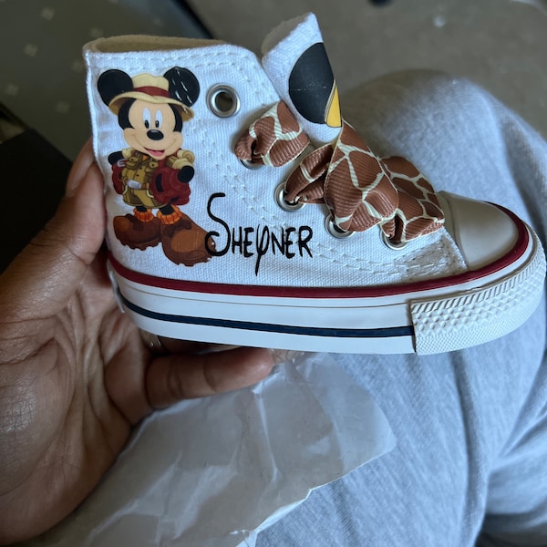 Safari Mickey Mouse Sneakers Shoes, Mickey Mouse First Birthday Outfit ...